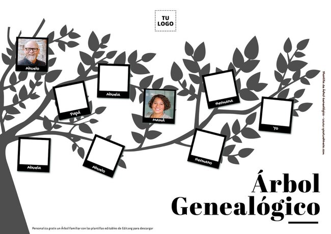 Diseña tu Árbol Genealogico con Plantillas