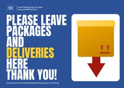 Leave Packages Here Sign Templates