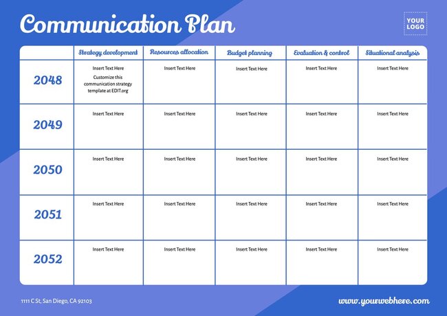 Free communication plan templates
