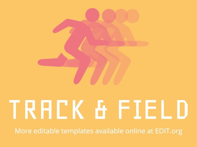 Customize track and field posters and banners