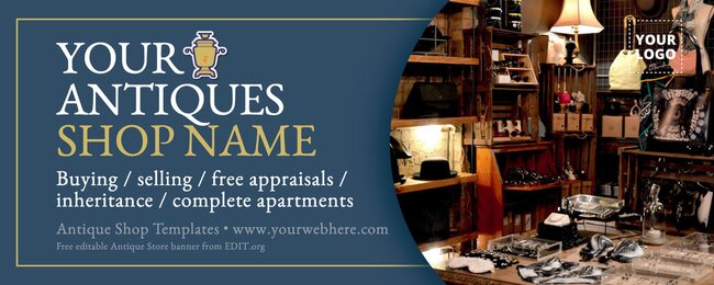 Editable Antique Store Flyer Templates