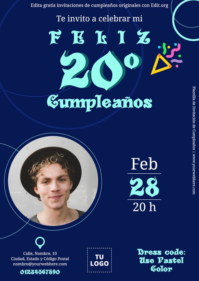 Plantillas para Invitaciones de Cumpleaños editables