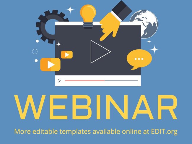 Create webinar promotion posters and ads with free templates online