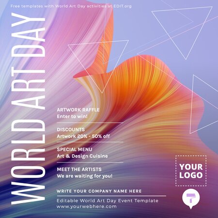Customize a World Art Day Poster Templates Online