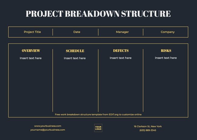 Work Breakdown Structure free Templates (WBS)