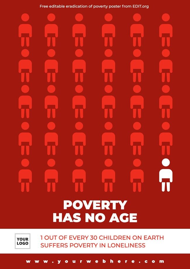 Editable poverty poster templates