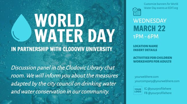 Design a Water Day poster online