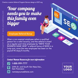 Free Employee Referral Program Flyer Templates