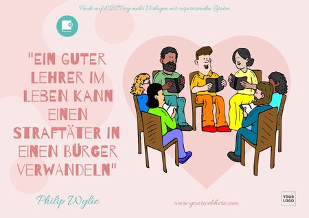 Kostenlose Designs mit inspirierenden Zitaten für Lehrer: innen