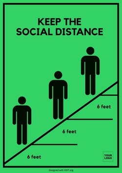 Social distance free posters