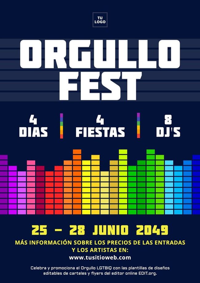 Plantillas de carteles y flyers para el Día del Orgullo