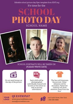 Free School Picture Day Flyer templates