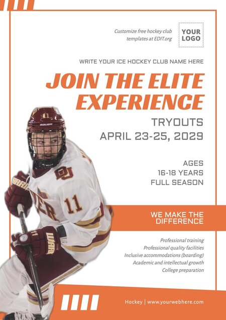 Make a Hockey Flyer with Online Templates
