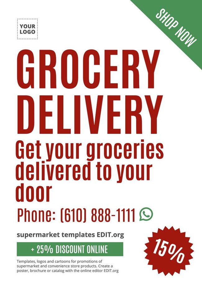 Editable Grocery Store Templates Online