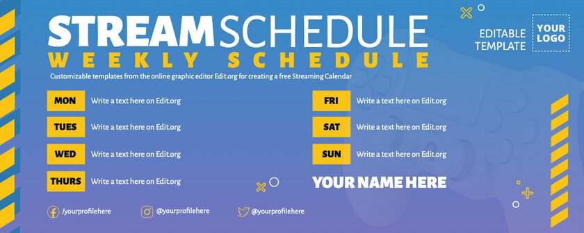 Free Stream Schedule Template Maker