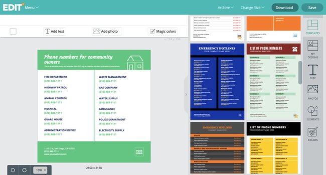 Create a free List of Phone Numbers Online