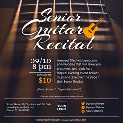 Customize Senior Recital Poster Templates