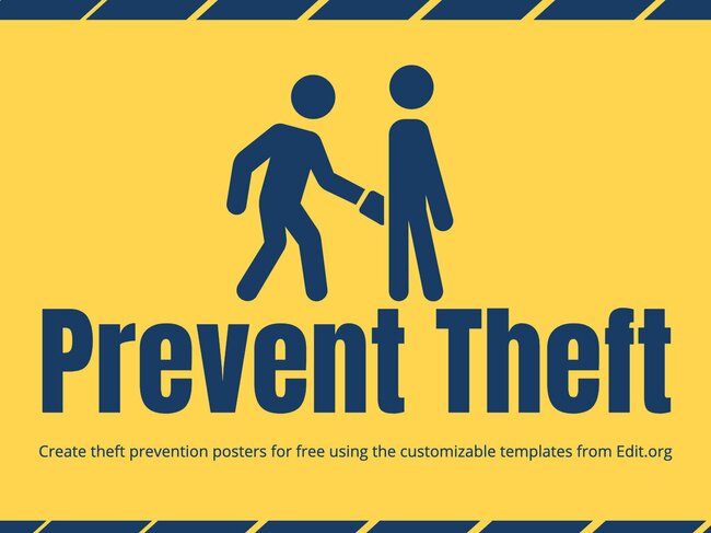 No Stealing Sign Templates for your Business