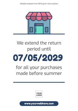 Customize a No Refund Policy sign for your business