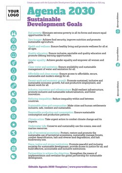 Free Agenda 2030 Poster Templates