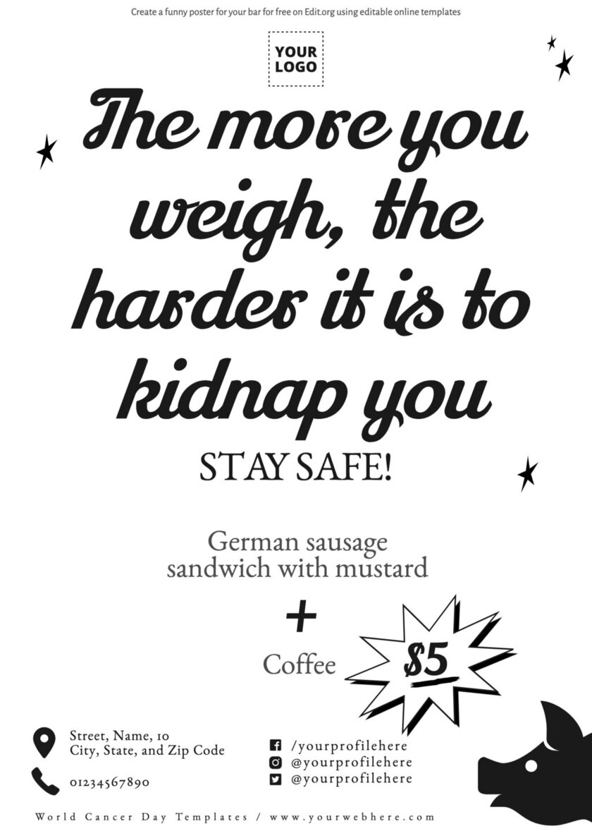 Creative Funny Bar Signs to Customize Online