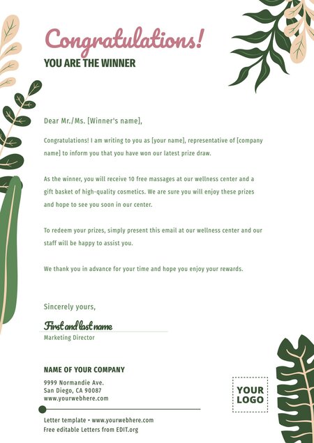 Free Printable Letter Templates