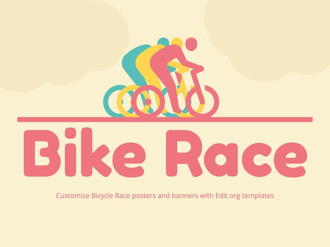 Editable Bike Race Poster Templates