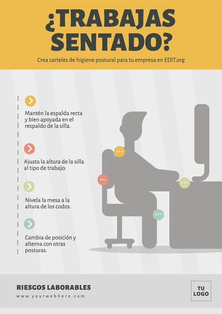 Carteles de Prevención de Riesgos Laborales editables gratis