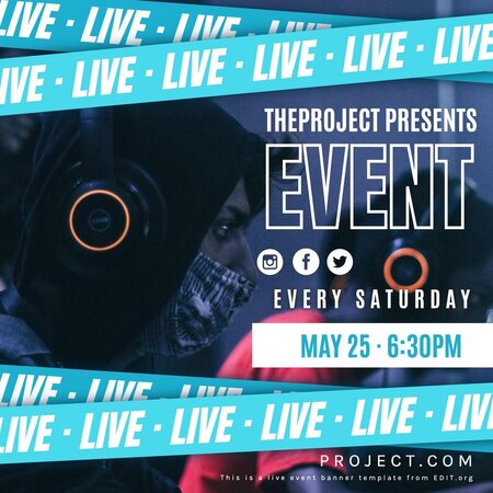 Live event templates for social networks