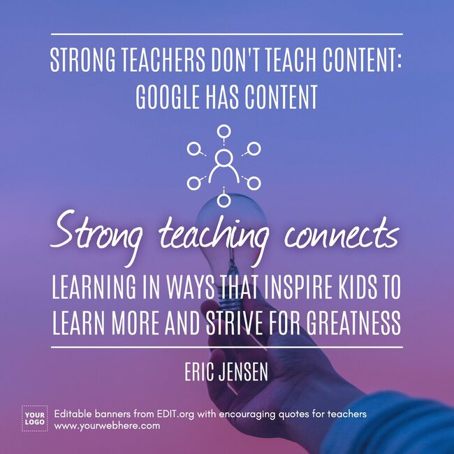 Free Designs for Teachers' Inspirational Quotes