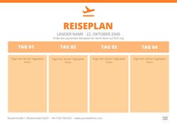 Kostenlose Vorlagen für Reisepläne zum Bearbeiten und Ausdrucken