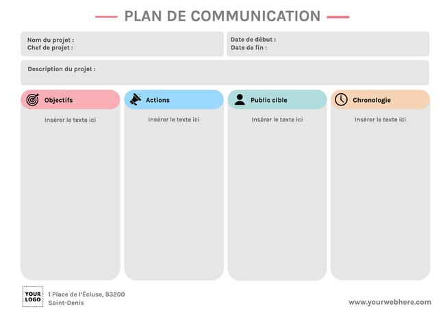 Modèles de plans de communication gratuits