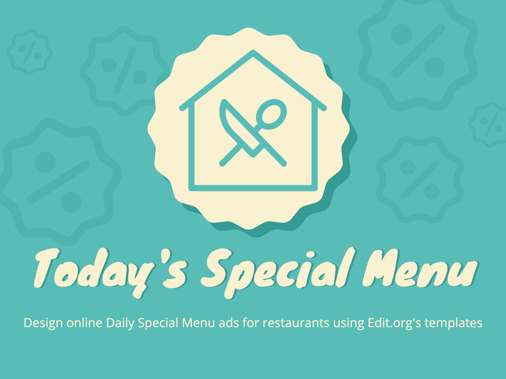 Today's Special Menu Templates for Restaurants
