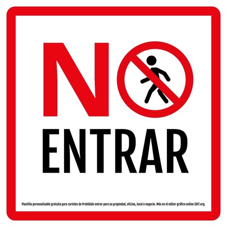 Cartazes de Proibido Entrar para editar online e imprimir
