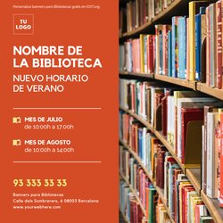 Diseña carteles de Bibliotecas con plantillas online