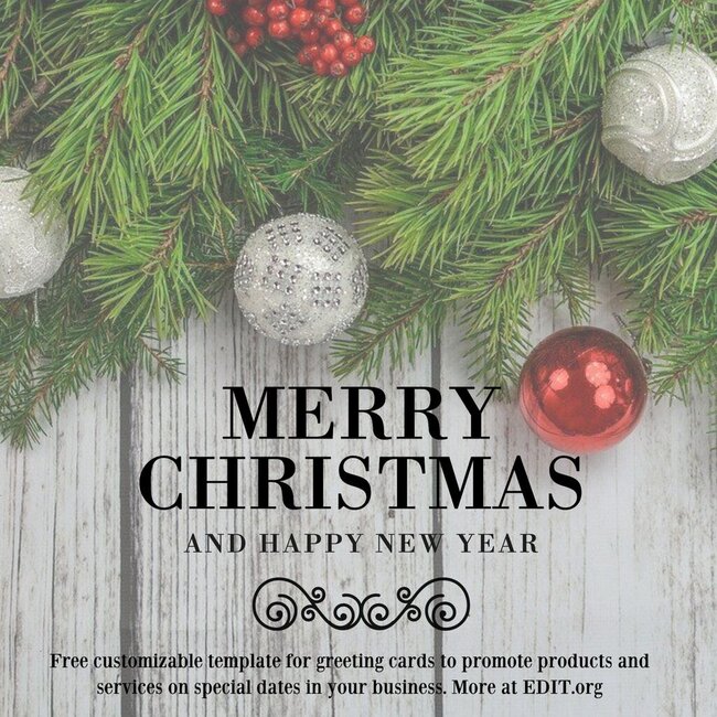 Editable online cards to congratulate your customers