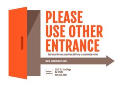 Entrance and Exit signs to customize online