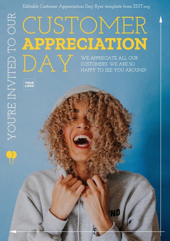 Editable Customer Appreciation Day posters and promotions