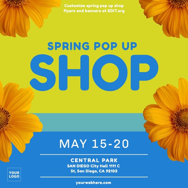 First Day of Spring banner and poster templates