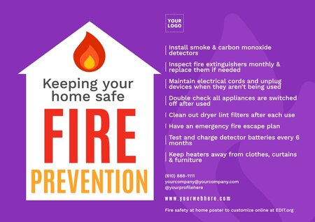Create a fire prevention poster online