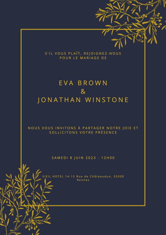 Créer des invitations de mariage en ligne