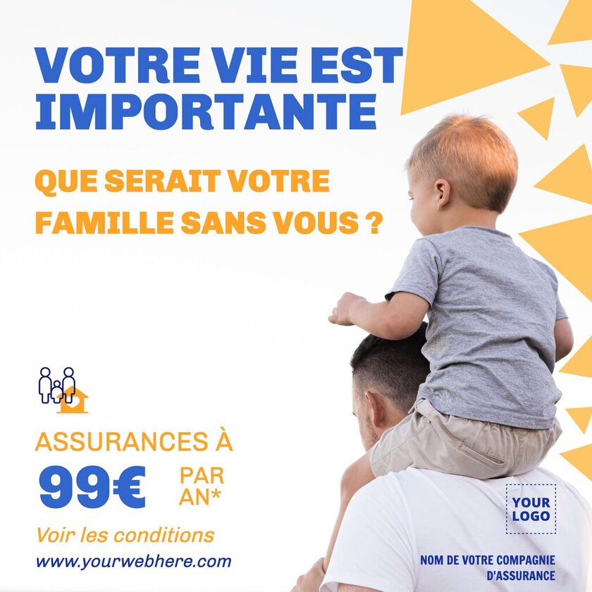 Créez gratuitement une bannière pour assurance vie