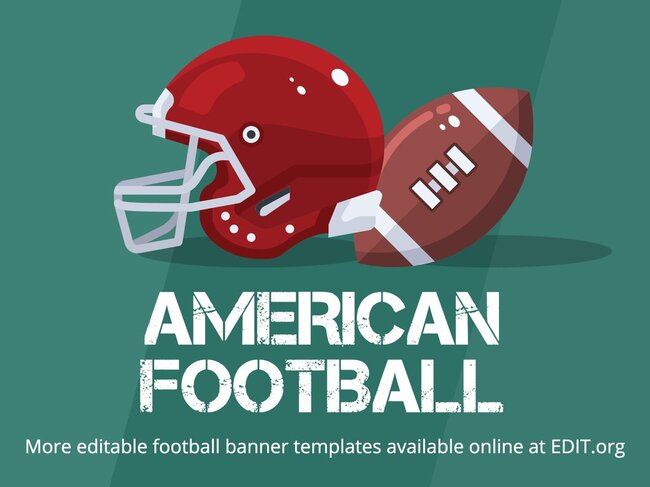 Create football invitations, banners, and posters online