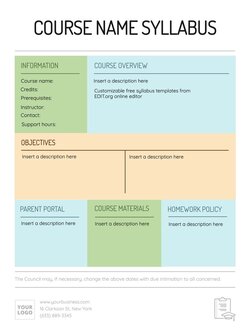 Syllabus Didactic Programming Templates to edit online