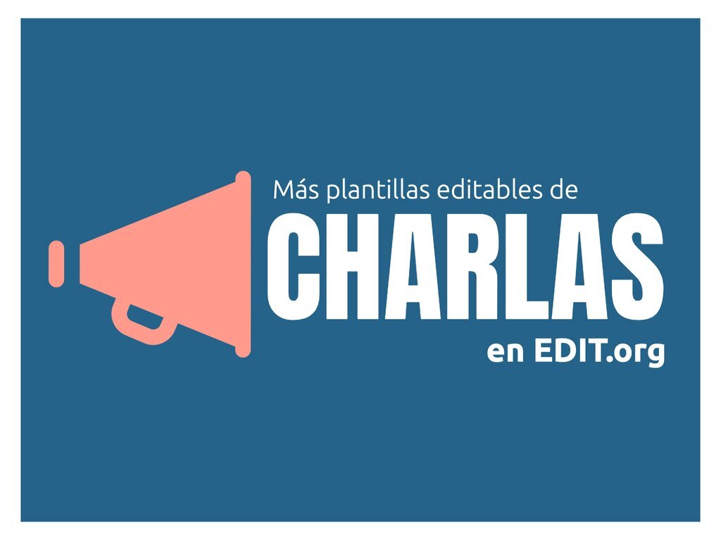 Invitaciones y carteles editables para promocionar charlas