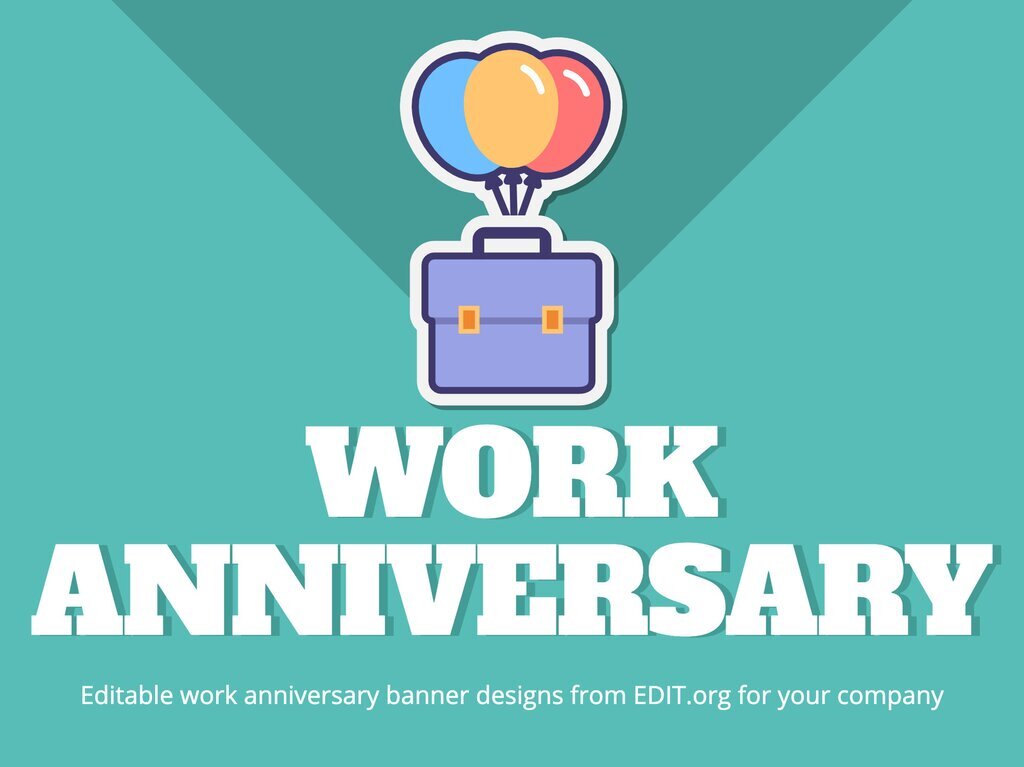 Free Work Anniversary Card Template Printable Online