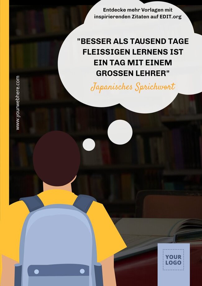 Kostenlose Designs mit inspirierenden Zitaten für Lehrer: innen