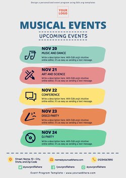 Free Editable Event Program Templates