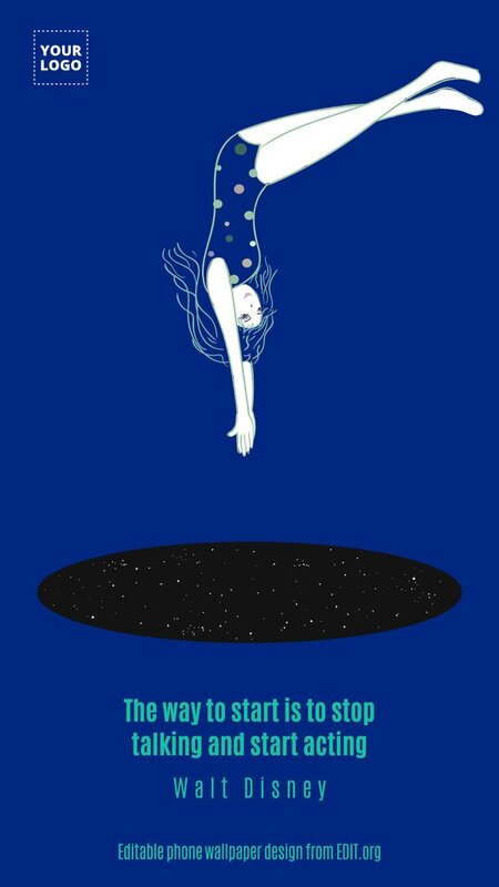 Editable phone wallpaper templates