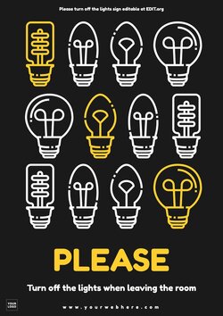 Customize free Turn Off the Lights signs